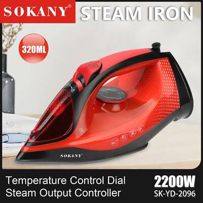 外贸SOKANY2096电熨斗多功能蒸汽喷雾熨烫机家用熨烫熨斗蓝红清装