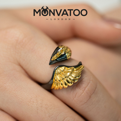 MONVATOO凤凰戒指开口可调节