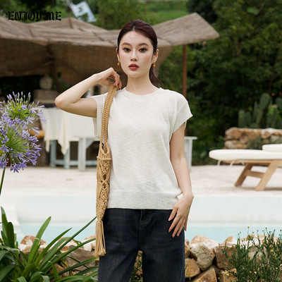 ENJOYME商场同款冰丝针织背心女