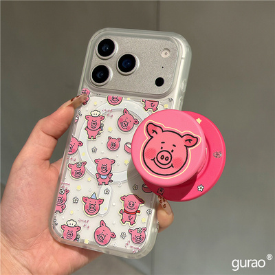 适用oppoA58手机壳A1A2A3A5A6pro玛莎猪a97a96a93a92s磁吸支架a55a57a53磨砂A72a79a77卡通可爱a32A11女A35新