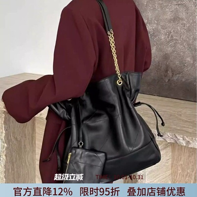 头层羊皮杨树林福袋大容量托特包