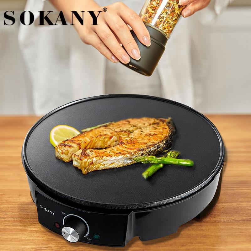 跨境热卖SOKANY1002家用多功能烙饼锅薄饼机煎饼机烤肉机电烤盘