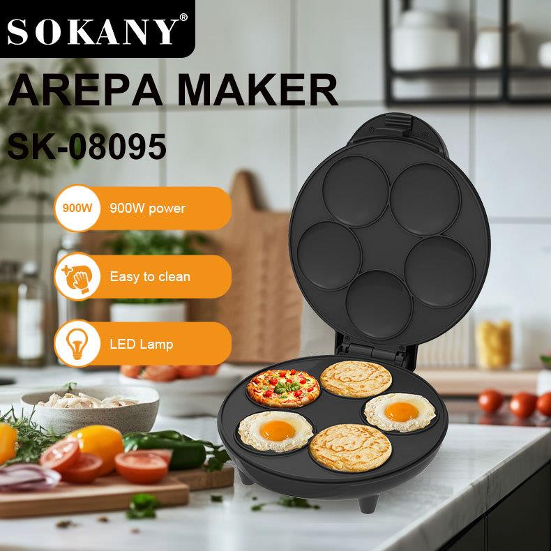 外贸出口SOKANY08095玉米饼机家用煎饼机薄饼机煎蛋肉饼煎烤机