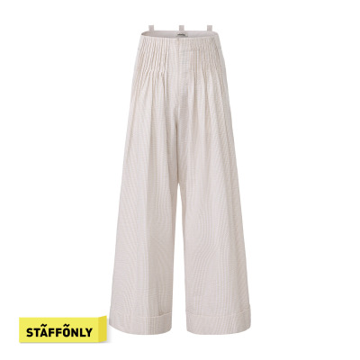 STAFFONLY 碎褶阔腿长裤宽松褶皱设计师款个性男女长裤26春夏新品