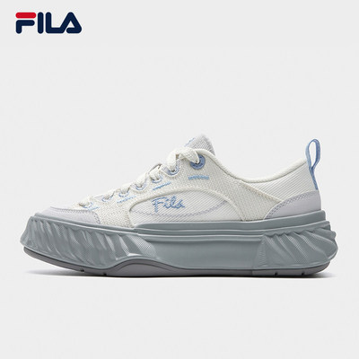 FILA 多彩 |斐乐女FOSSO 1+岩行帆布鞋春夏小白鞋F12W622307F