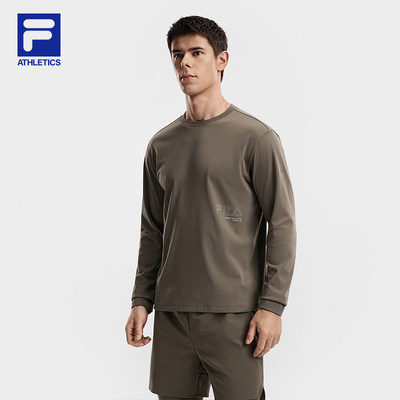 FILA 斐乐官方男子针织长袖2026春运动打底舒适长TA11M611209F