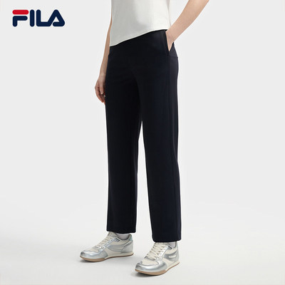 FILA 斐乐官方女士针织长裤夏季裤子时尚直口裤F61W623698A
