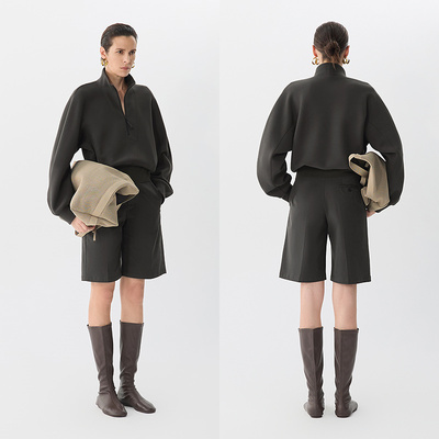 JNBY/江南布衣25春卫衣宽松立领套头5P1414381