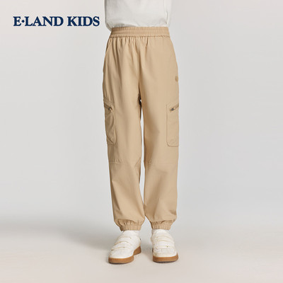 eland kids衣恋儿童装男童裤子26年春季新品刺绣束口裤EKTAG2301A