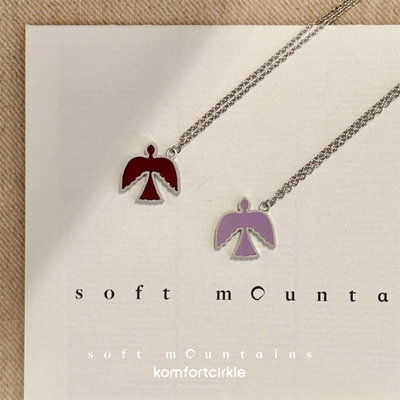 soft mountains软山 Stray Birds飞鸟集项链 原创设计吊坠锁骨链