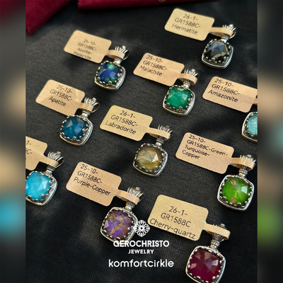 GEROCHRISTO GC方形半宝石小吊坠 GR1588C/1589C/1953C/1681C