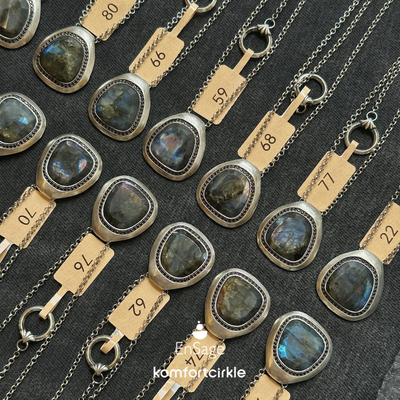 特价自留推荐定制款 ENSAGE/APT702 925纯银拉长石吊坠OT扣项链