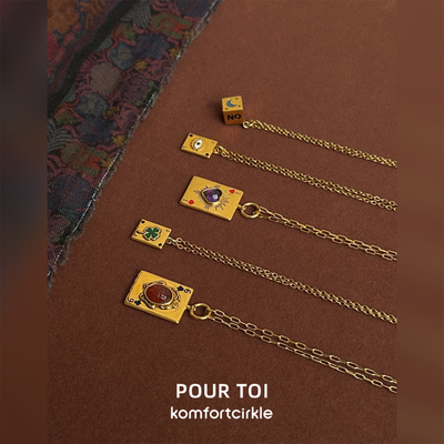POUR TOI LAAWCO26011/26007/LASSCO25018方牌吊坠项链手工锁骨链
