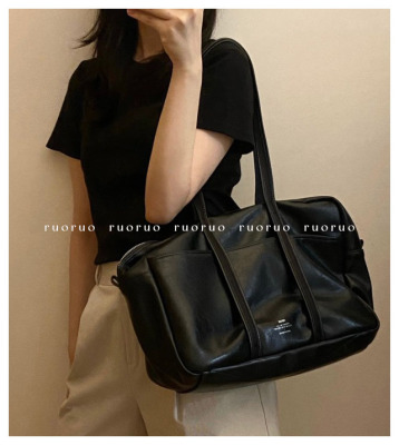 neue单肩包大容量公文包做旧