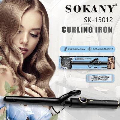 外贸SOKANY15012卷发棒美发卷发直发棒可调温美发棒CURLING IRON