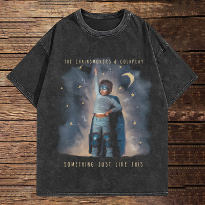 CLFC coldplay酷玩乐队Something Just Like This复古喷印长短袖T