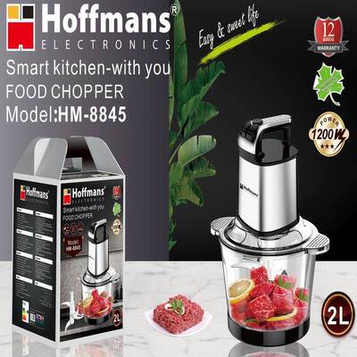 出口Hoffmans 搅碎机 8845 Food Chopper 2L Glass 12Pcs/CTN