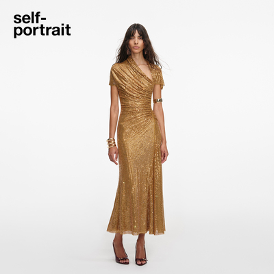 self-portrait满钻礼服连衣裙