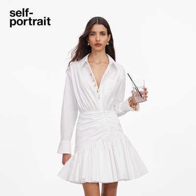 self-portrait衬衫连衣裙