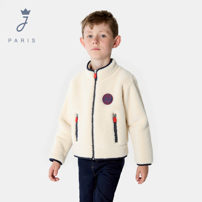 Jacadi亚卡迪法国男童仿羊羔绒外套冬季新款加厚保暖夹克2043892