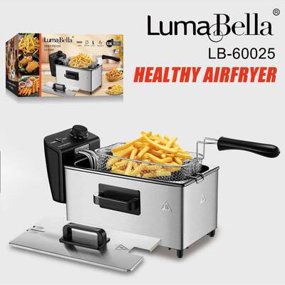 出口lumabella60025油炸锅3.5L家用炸锅薯条炸鸡热油锅DEEP FRYER