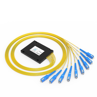 晋航优品 1分8分光器SC/UPC电信级光纤分纤器1比8尾纤式方头圆头分路器1:8PLC盒式分光器