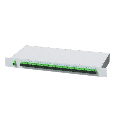 晋航 广电专用APC分光器机架式1分2/4/8/16/32/光纤apc分光器机柜式SC/FC固定架式1U光分路器一分三十二1分16