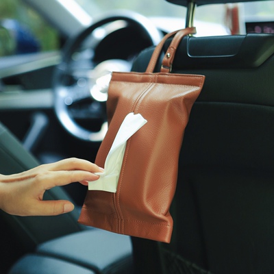 山叩sainkho真皮挂式抽纸盒车载