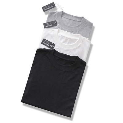 DRIVESTRAIGHT 生活系列：舒适亲肤新疆长绒棉男女圆领打底短袖T