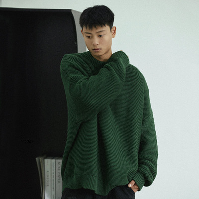 DRIVESTRAIGHT 23AW支线日系休闲复古加厚圆领cleanfit毛衣男女