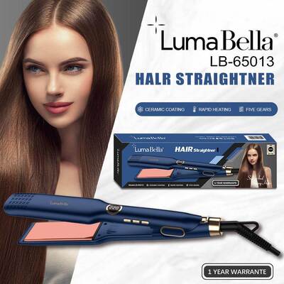 外贸LumaBella65013夹板家用女士直发器直板夹调温屏显陶瓷夹板
