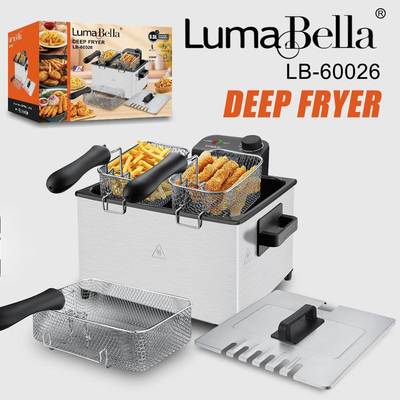 出口lumabella60026油炸锅5.5L家用炸锅薯条炸鸡热油锅DEEP FRYER