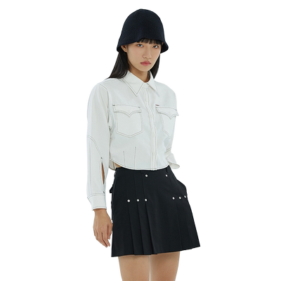 rmtcrw修身休闲方领纯棉