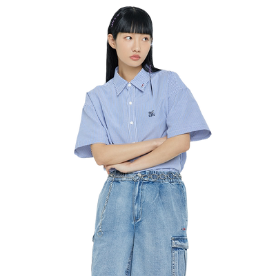 rmtcrw衬衫翻领系扣短袖T恤