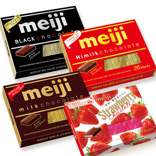 日本进口 小零食品 明治Meiji 纯黑/牛奶钢琴巧克力