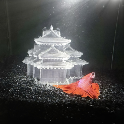 鱼缸造景古建筑水泥手微缩代风格角楼模型水族微景观沉底装饰摆件
