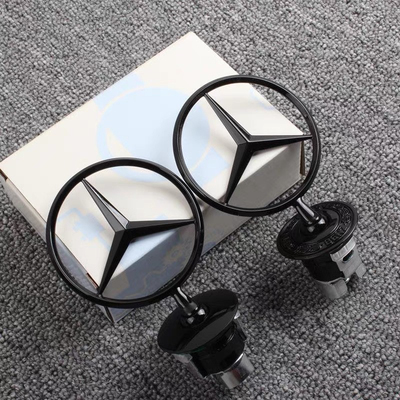 适用于奔驰立标引擎盖车标C180c200 E260L e300l S350车头机盖标