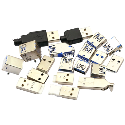 USB3.0-AM/AF 90/180度USB A母座A公头B母头方口连接器A型B型接口