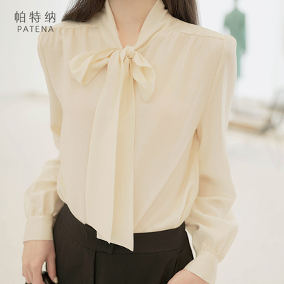 帕特纳蝴蝶结设计感衬衫