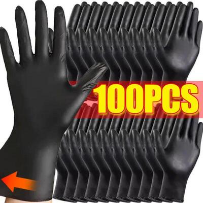 Disposable Gloves Black Nitrile Gloves for Home Kitchen Cook