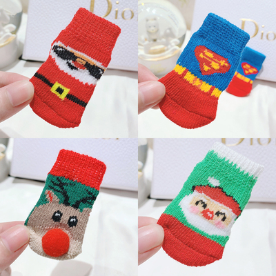 不掉护腿套小狗柯基宠物鞋袜子