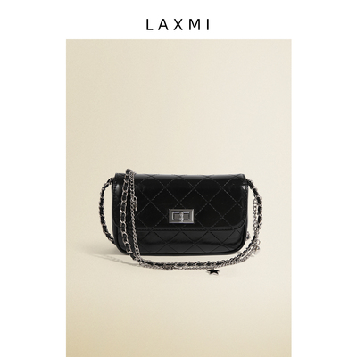 Laxmi原创小众设计菱格链条包