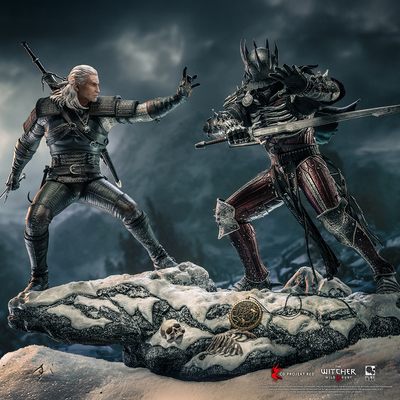 『预售』PureArts《巫师3：狂猎》杰洛特VS艾瑞汀 1/6场景手办