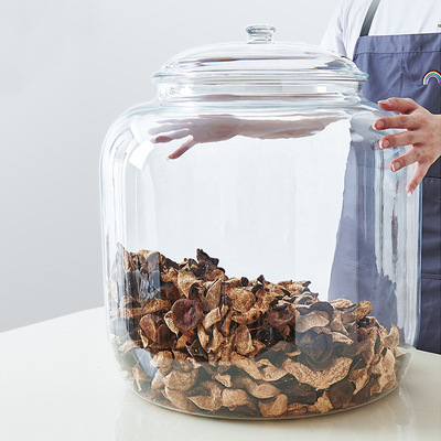 景艺圆柱防碎密封罐陈皮茶叶储存罐透明PC塑料罐子大容量现货供应