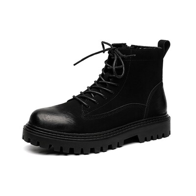 马丁靴男款高级感低帮短靴男士美式英伦风户外潮流工装鞋23818-R