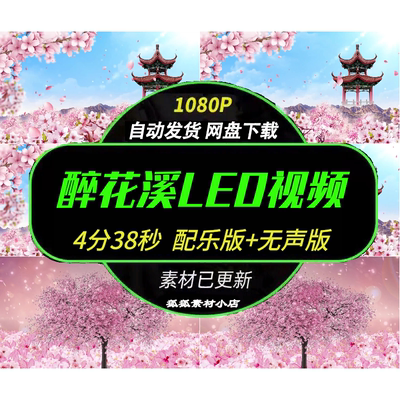 醉花溪古典舞 少儿演出唯美古风晚会节目舞台LED大屏背景视频素材