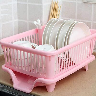 wash the carrying dish rack drop put dry dishes