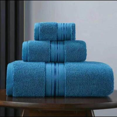 纯棉浴巾面巾毛巾三件套Luxury 3pcs Cotton Towels Bath Towel