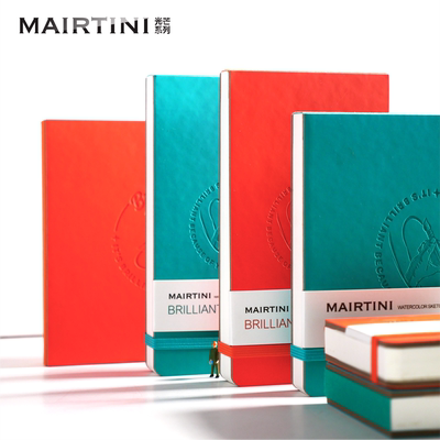 马蒂尼皮面光芒水彩手账本