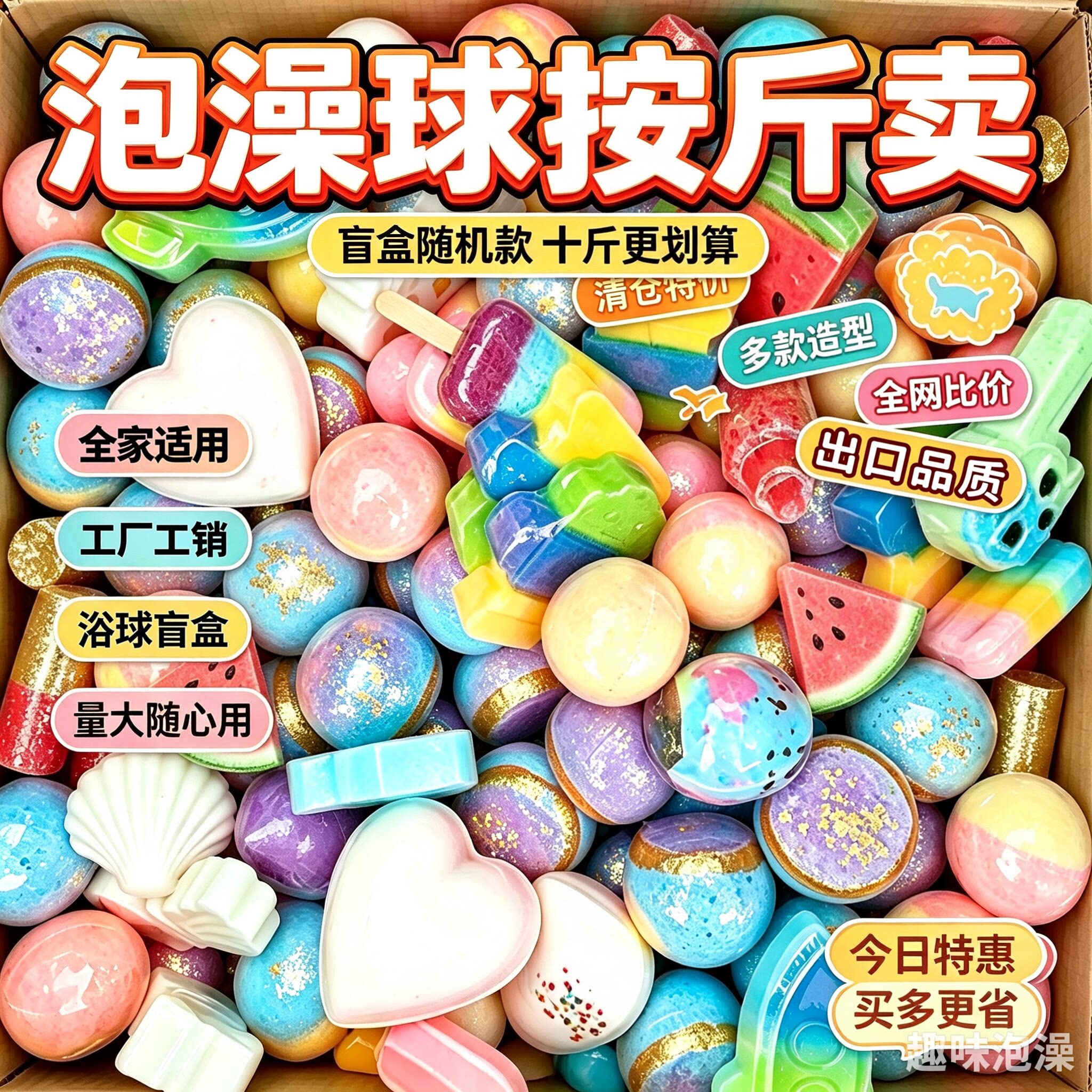 泡澡球儿童玩具泡泡浴球精油泡脚足浴球浴缸沐浴球浴盐球处理盲盒